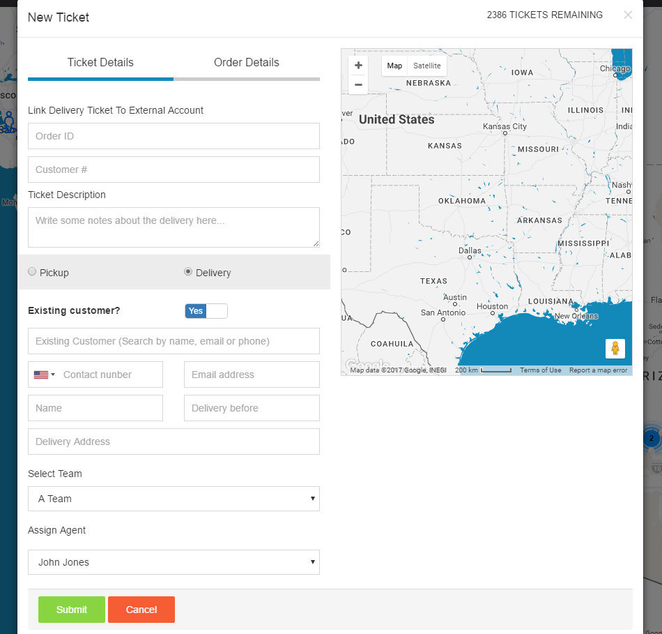 Create a New Delivery Ticket Using Zippykind's Delivery Software ...